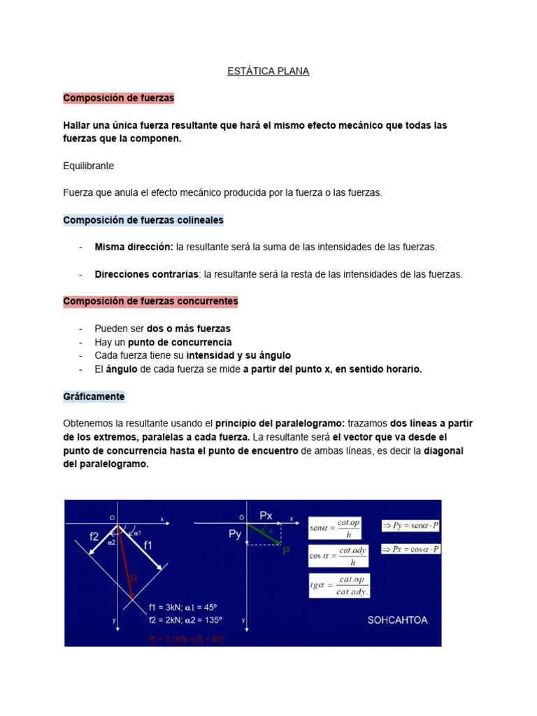 2- Estructuras 1 - ESTÁTICA PLANA | Descargar gratis PDF | Línea (geometría) | Fuerza