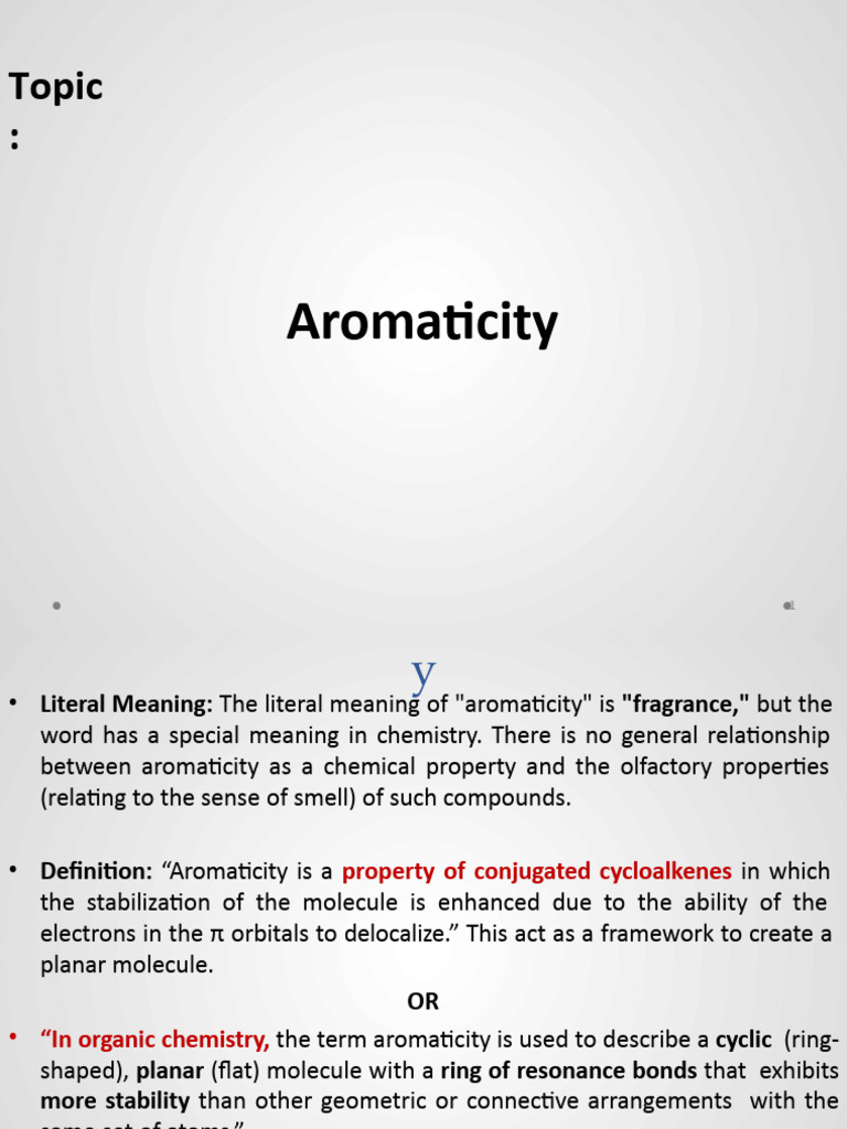 Aromatic It y | PDF | Aromaticity | Organic Compounds