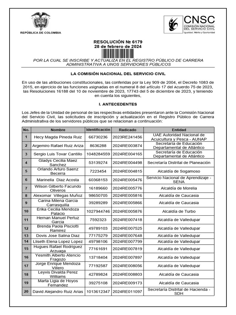 Resolucion No 6179 | PDF | Justicia | Crimen y violencia