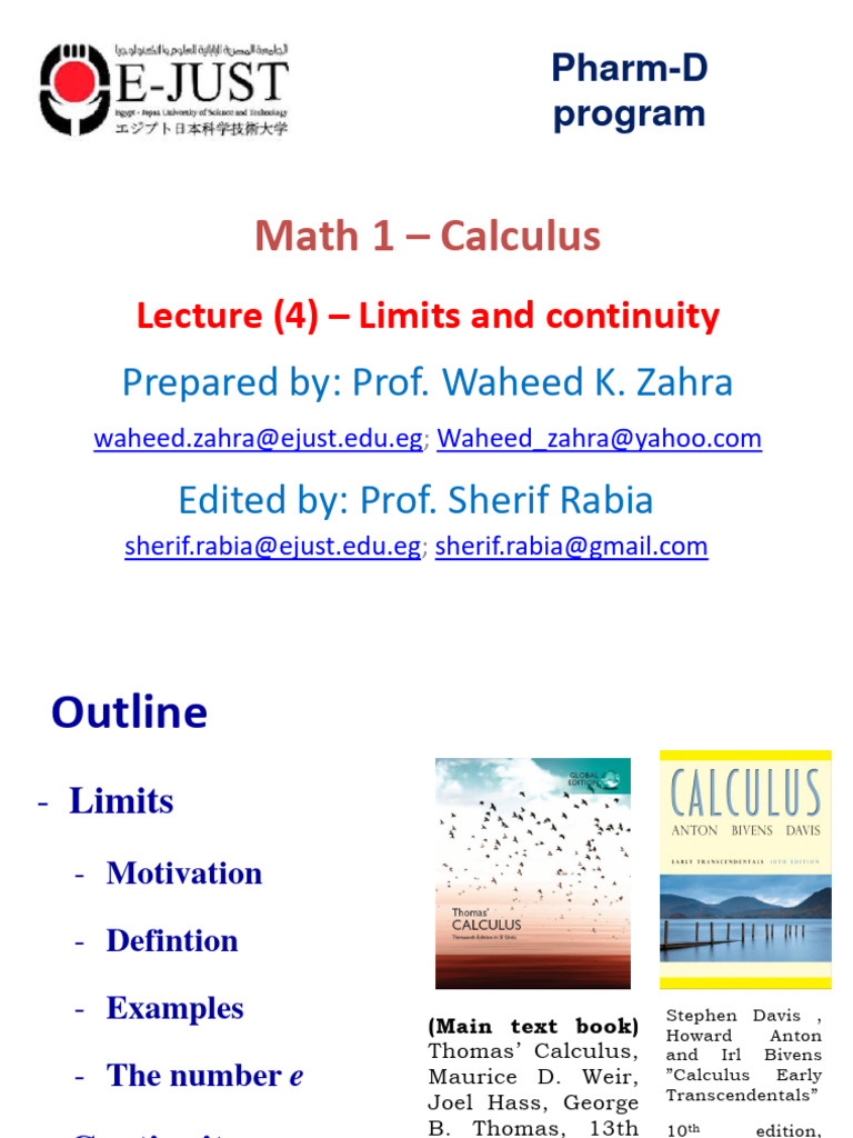 Pharm - D Calculas 2 | PDF | Mathematics | Function (Mathematics)