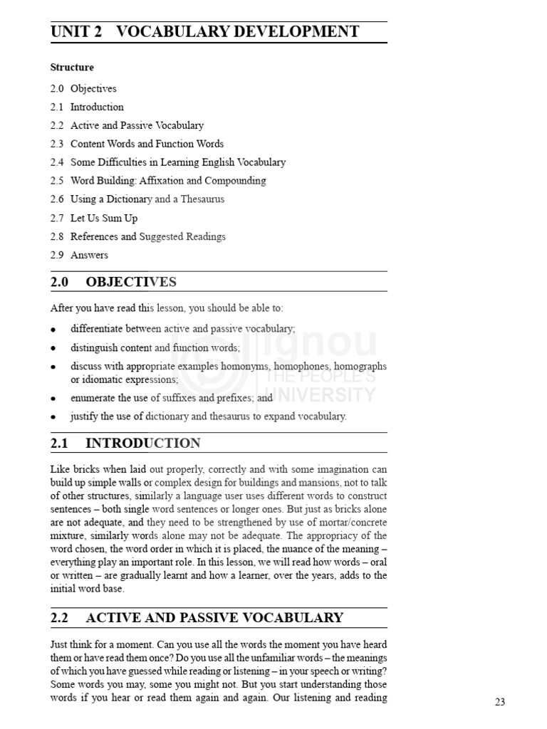 Unit 2 | PDF | Vocabulary | Word