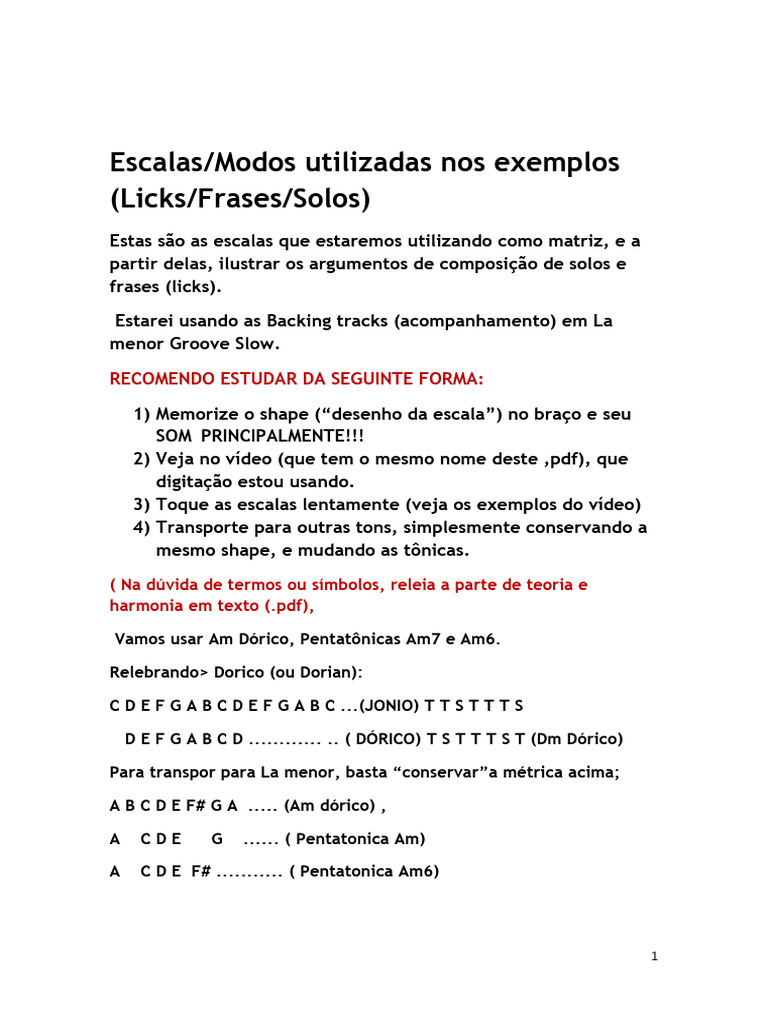 2 - Escalas - Utilizadas - Neste Curso | PDF