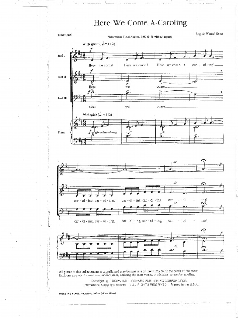 H-Factor Caroling Book Songs | PDF