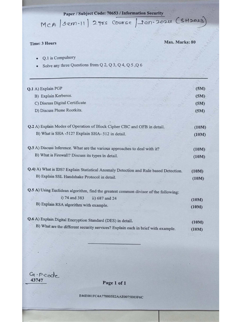 It End Sem Paper | PDF