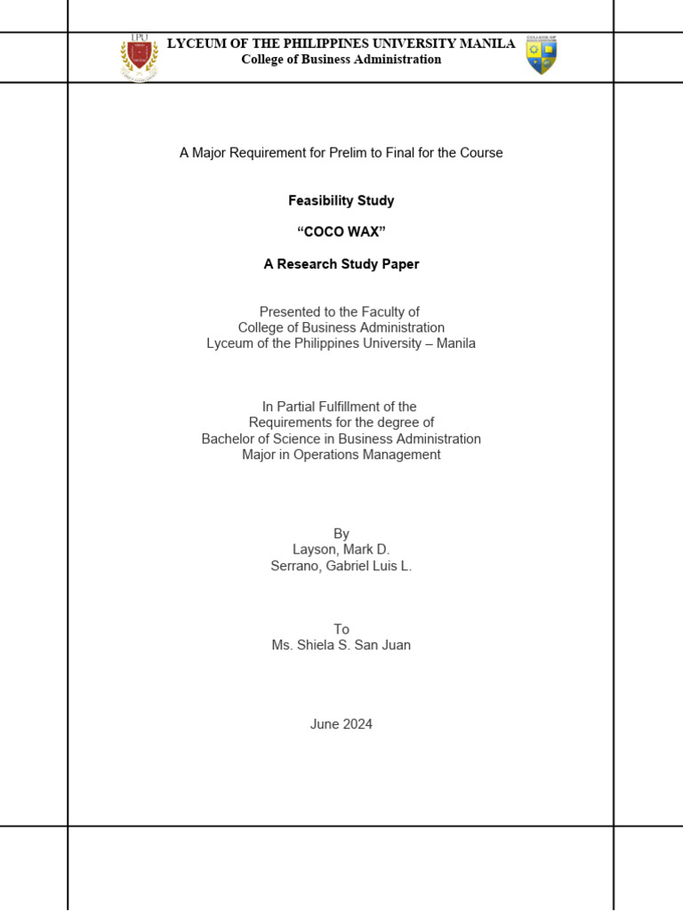 Feasib Manuscript (Guide) | PDF | Water | Chocolate