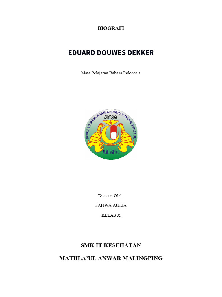 Biografi Douwes Dekker | PDF | Ilmu Sosial