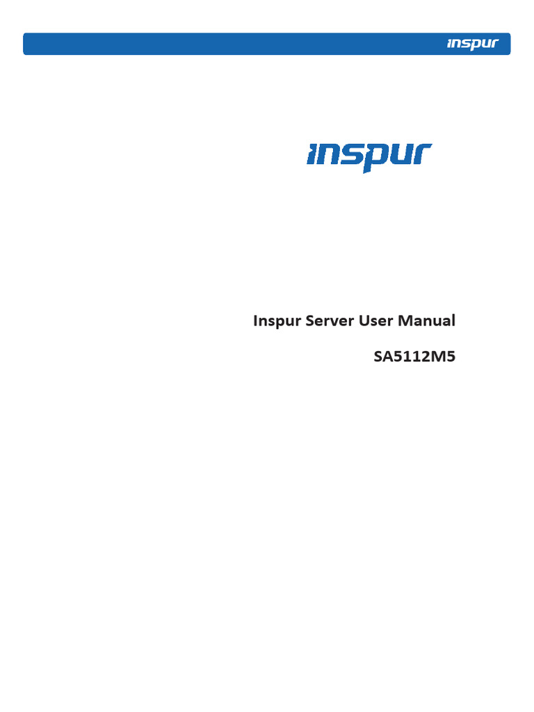 Inspur Server SA5112M5 User Manual V1.7-Compressed | PDF | Ac Power Plugs And Sockets ...