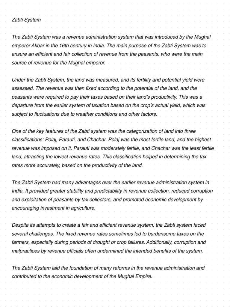 Zabti System | PDF | Taxes | Ulama