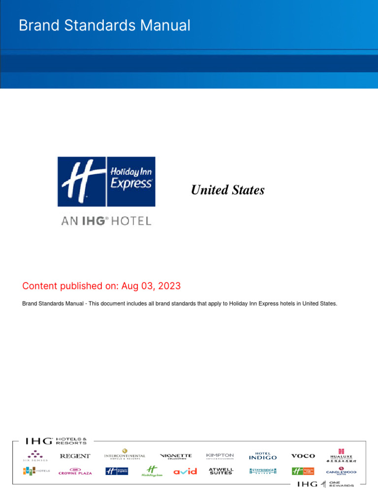 Brand Standard | PDF | Hotel | Elevator