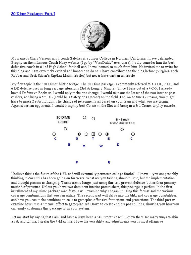 30 Dime Package | PDF | Football Codes | Ball Games