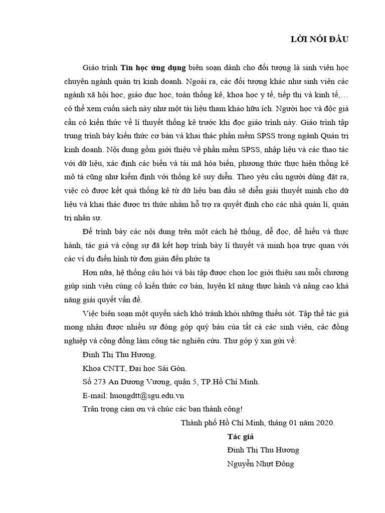 Giao Trinh Tin Hoc Ung Dung - V3 - in | PDF