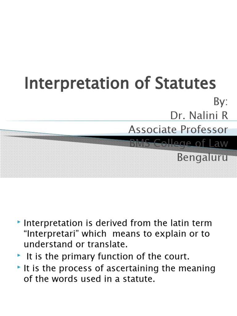 Understanding Statutory Interpretation | PDF | Statutory Interpretation ...