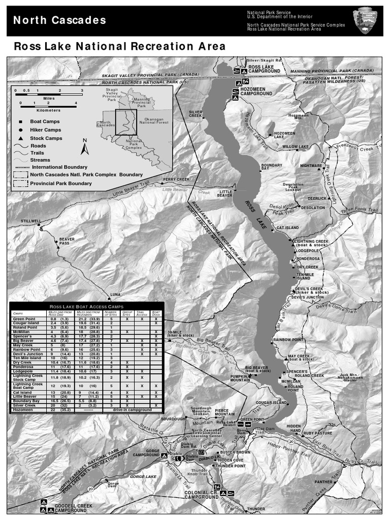 Map of Ross Lake | PDF | Outdoor Recreation | Earth Sciences