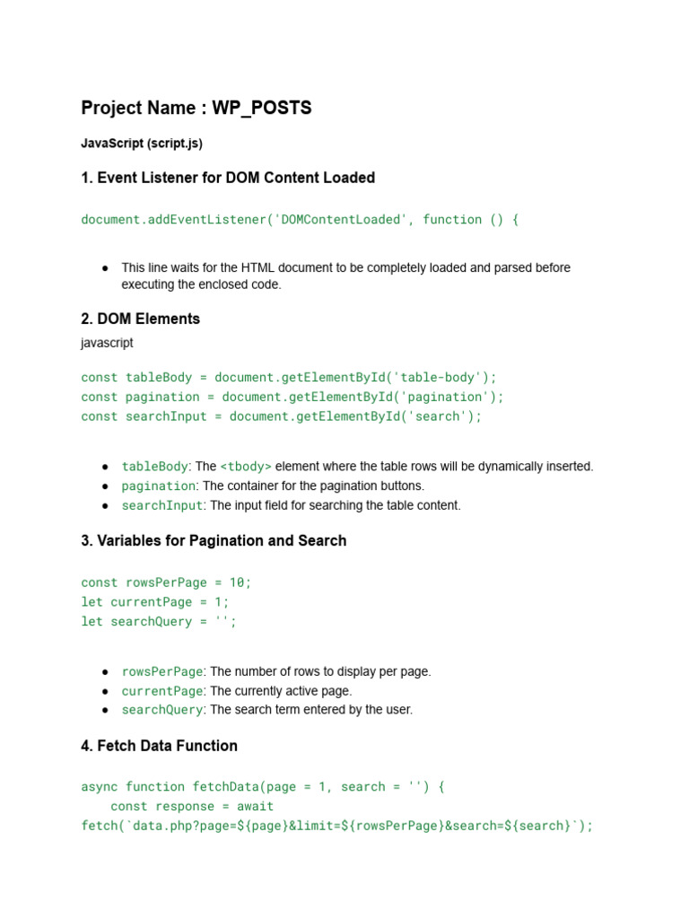 Javascript And Css Code Explanation Pdf Java Script Document Object 6243