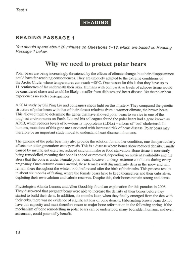 Cam 16 Test 1 Reading | PDF