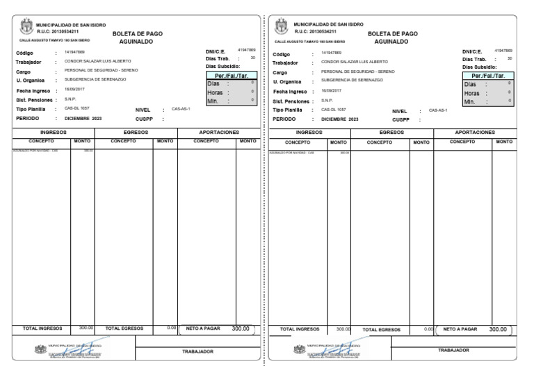 Modelo de boleta | PDF