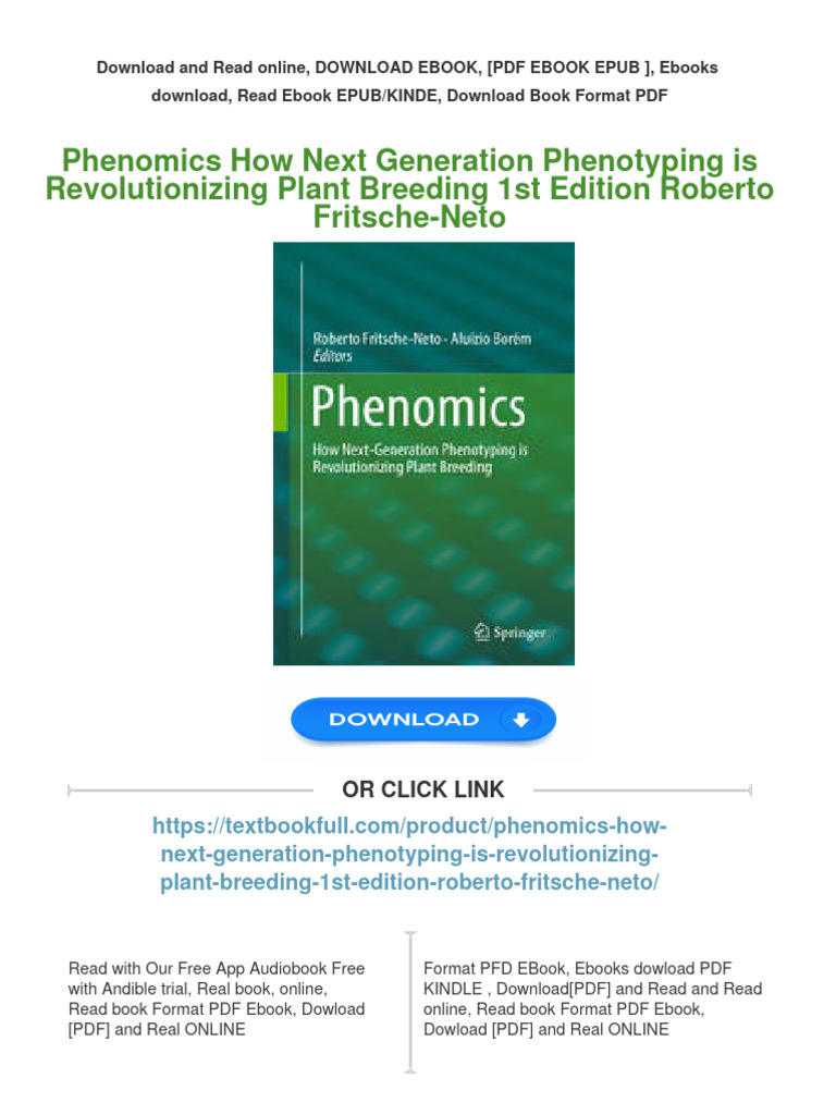 Phenomics How Next Generation Phenotyping Is Revolutionizing Plant Breeding 1st Edition Roberto ...