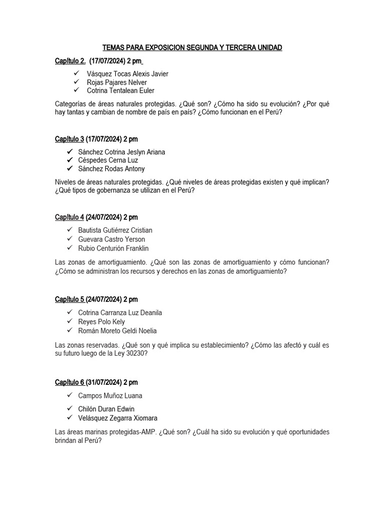 Temas para Exposicion Segunda y Tercera Unidad - Anp | PDF | Economias