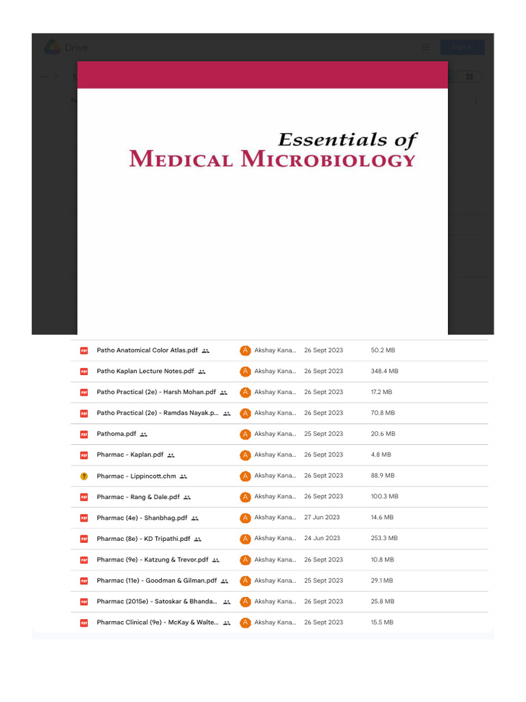 2nd Year (Pharmac + FM + Microbio + Patho) - Google Drive | PDF | Medicine | Health Care