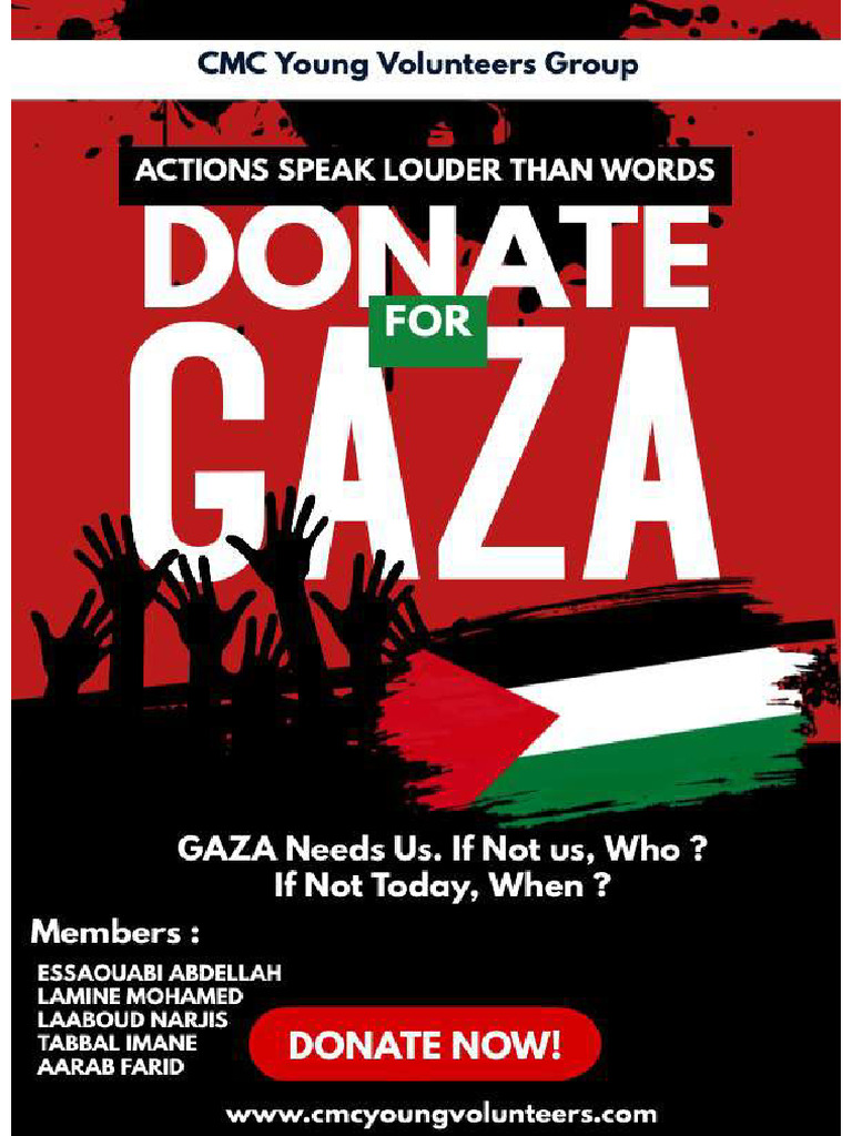Donate For Gaza Palestine Poster | PDF