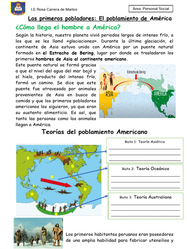 Poblamiento de América: Teorías y Hombres | PDF | Nómada | Américas