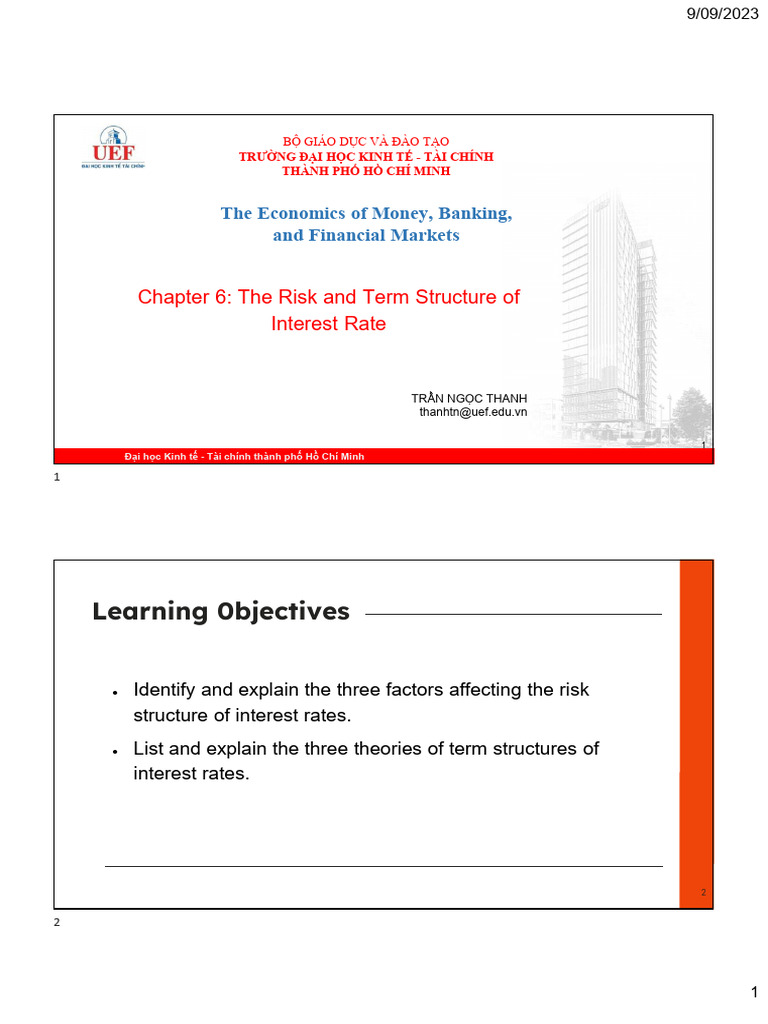 Chapter 6_The Risk and Term Structure of Interest Rate | Download Free PDF | Yield Curve | Bonds ...
