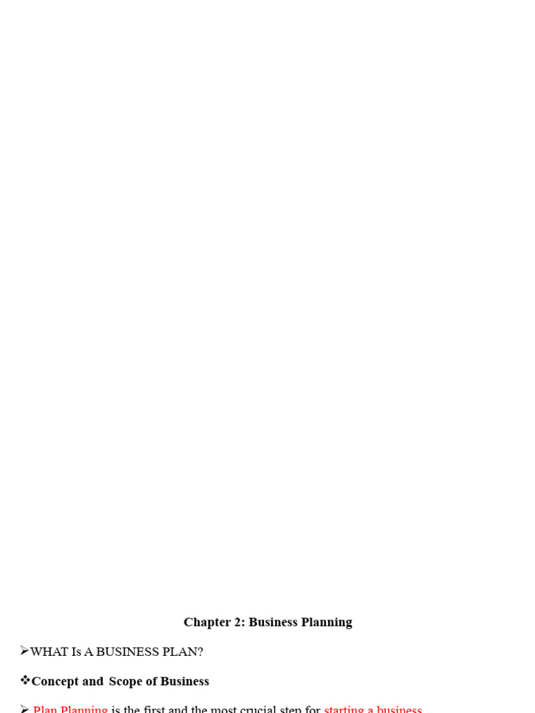 Chapter Two Entreprenurship | PDF | Entrepreneurship | Business Plan