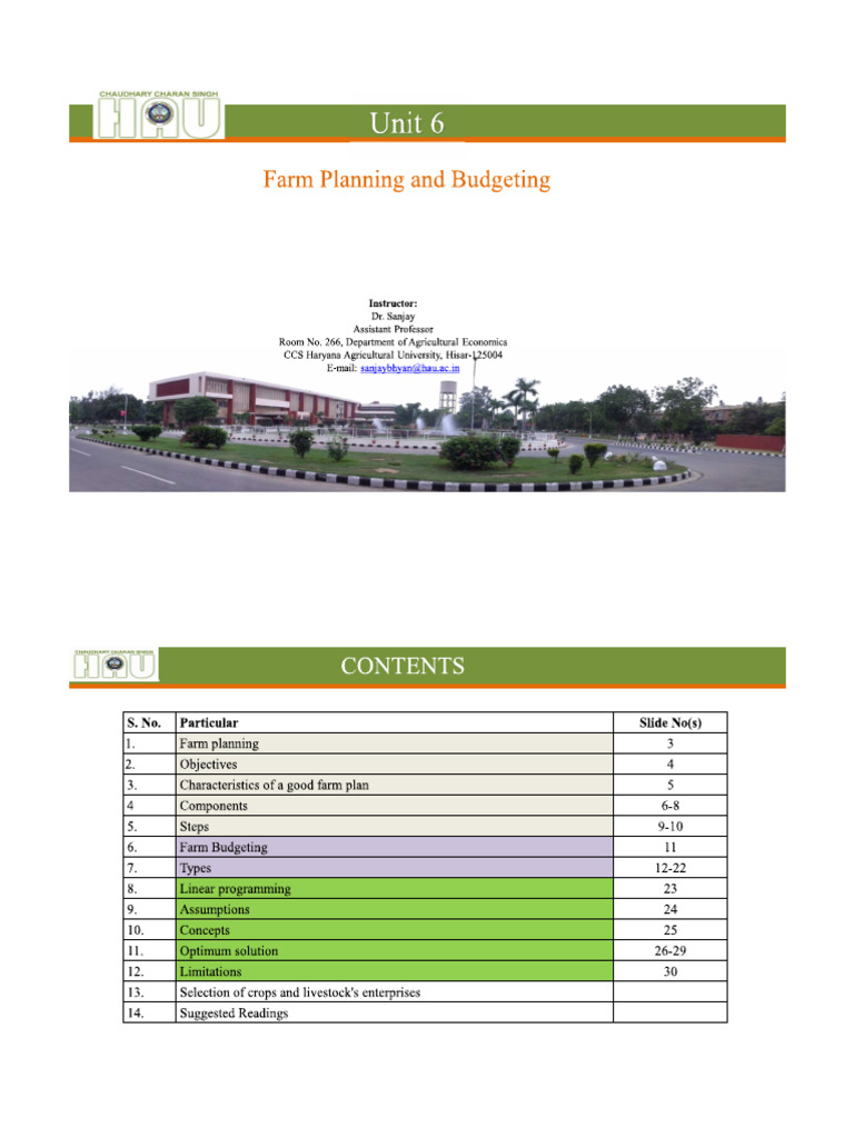 Farm Planning Budgeting Pdf