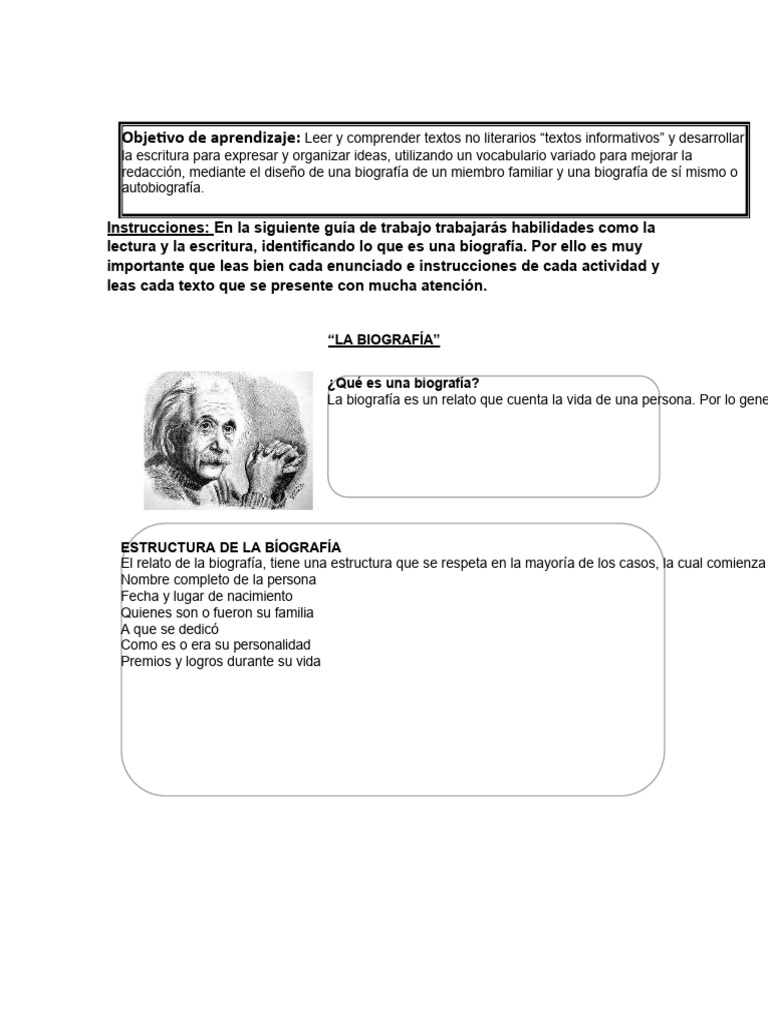 Propósito y Estructura de la Biografía | PDF | Biografía