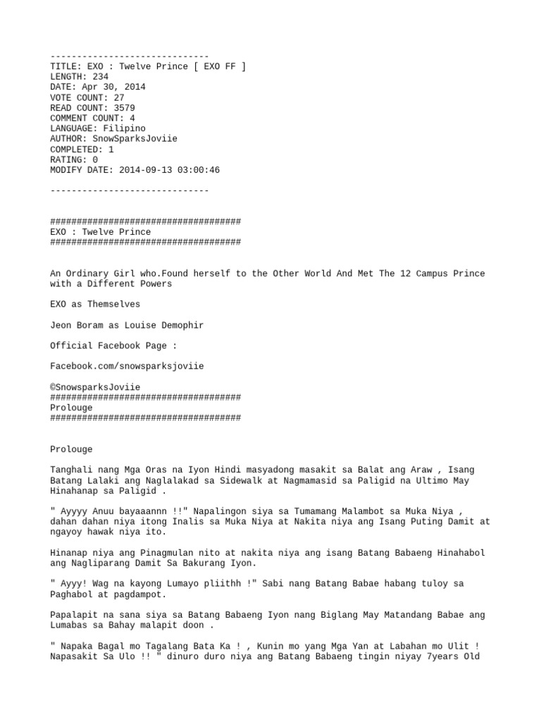 Exo Twelve Prince | PDF