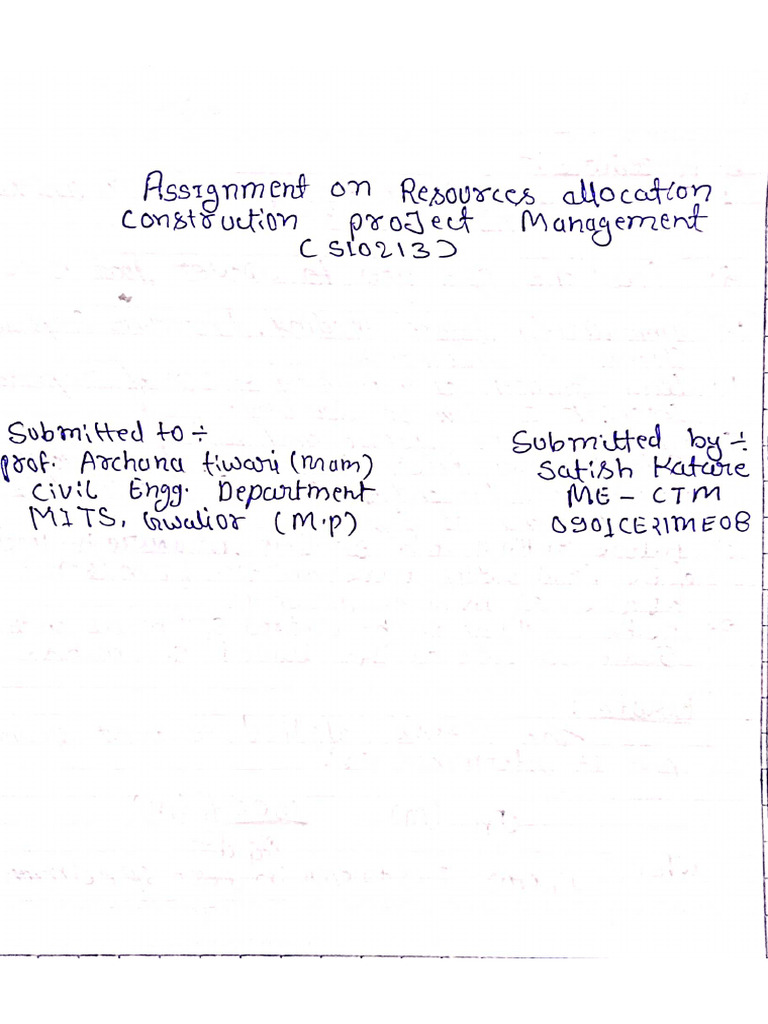 Resources Allocation Assignment | PDF