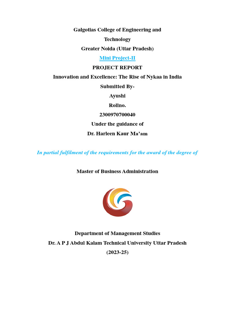 Nykaa Final - Mini Project | PDF | Brand | Retail