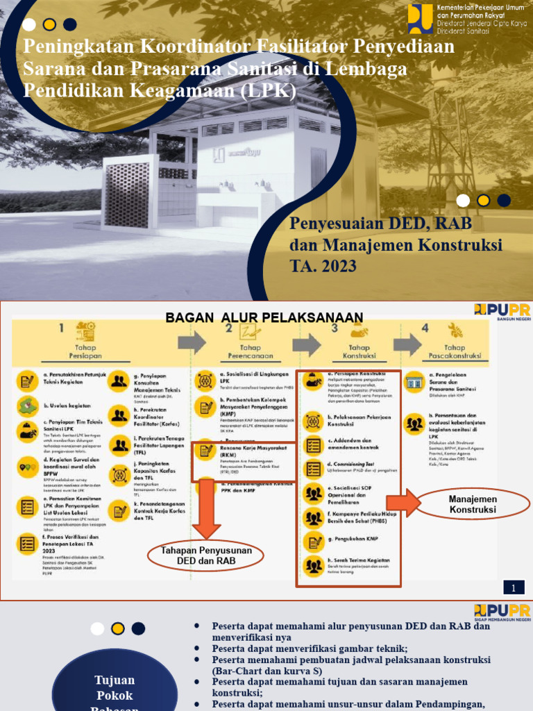 Rev1 - Verifikasi DED & RAB LPK & Manajemen Konstruksi | PDF