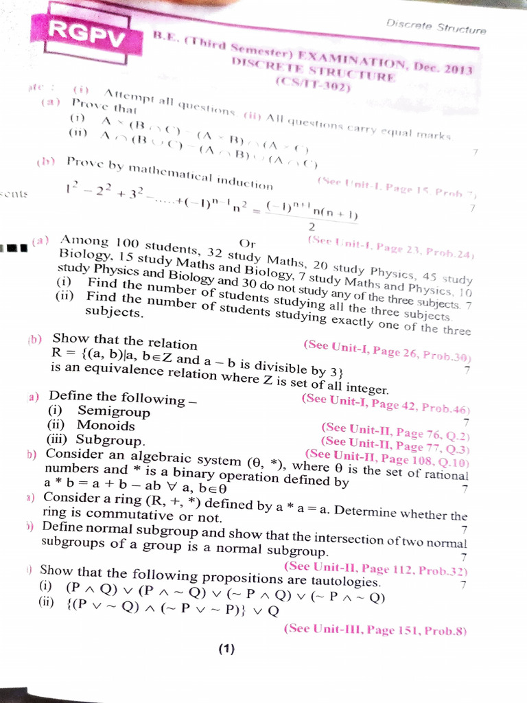 Discrete Shivani PYQ | PDF