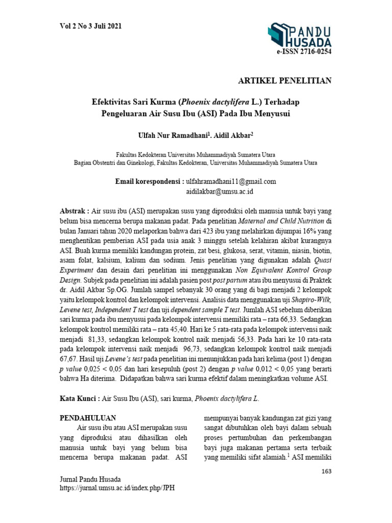 Jurnal Ramadhani UN Dan Akbar A EFEKTIVITAS SARI KURMA (Phoenix ...