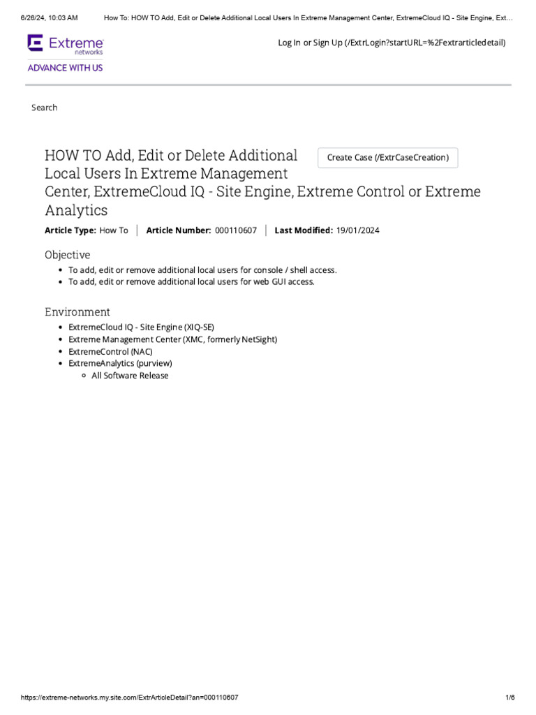 Manage Local Users in Extreme Software | PDF | User (Computing) | Shell ...