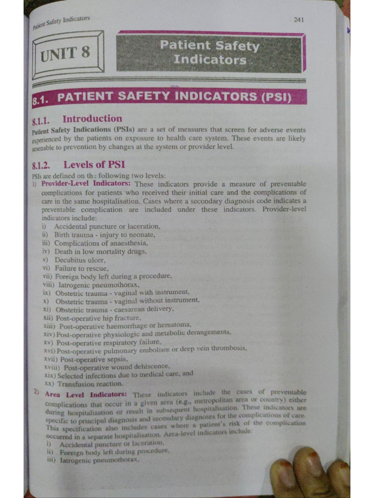 Patient Safety Indicators | PDF