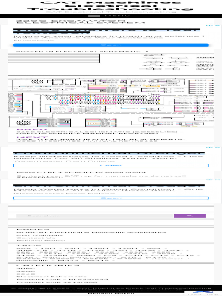 320c Excavator Electrical System Cat Machines Electrical ...