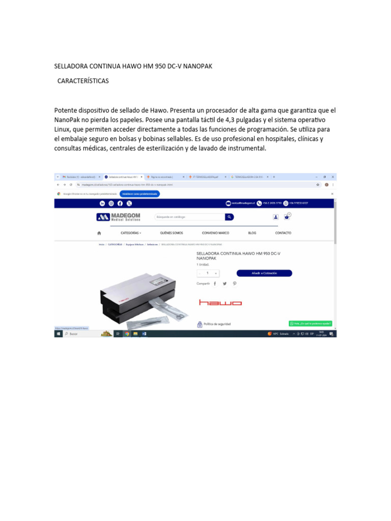 Selladora Continua Hawo HM 950 DC | PDF | Tecnología