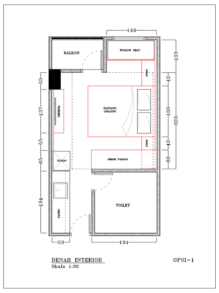 Layout Apartment Opsi 1 | PDF