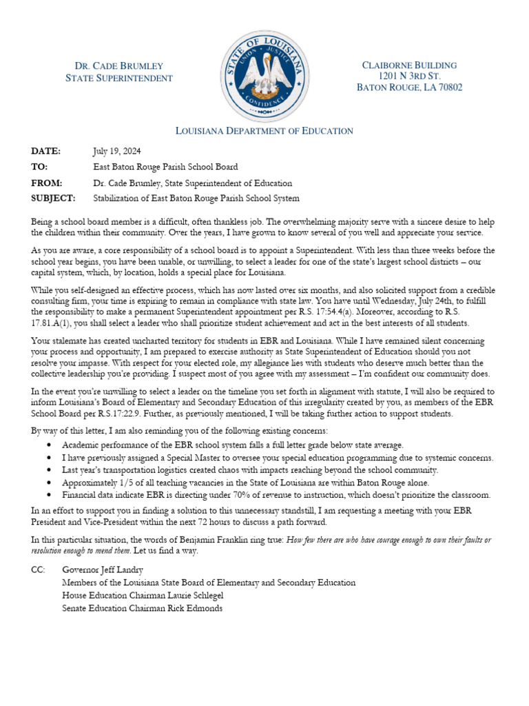 Dr. Cade Brumley's Letter | PDF | Career & Growth | Wellness