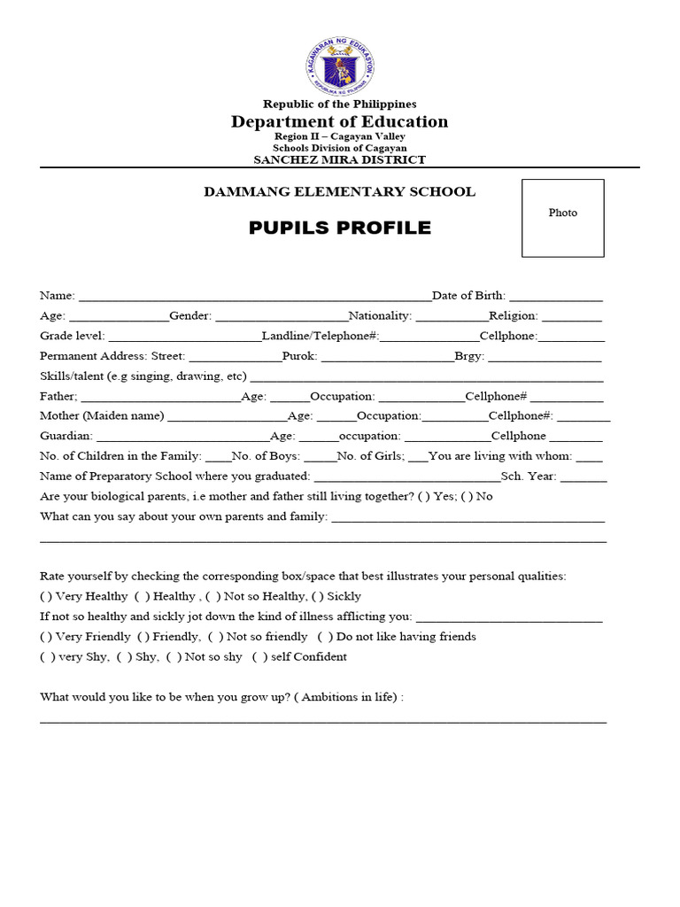 Pupils Profile ANECDOTAL RECORD | PDF | Human Development | Childhood