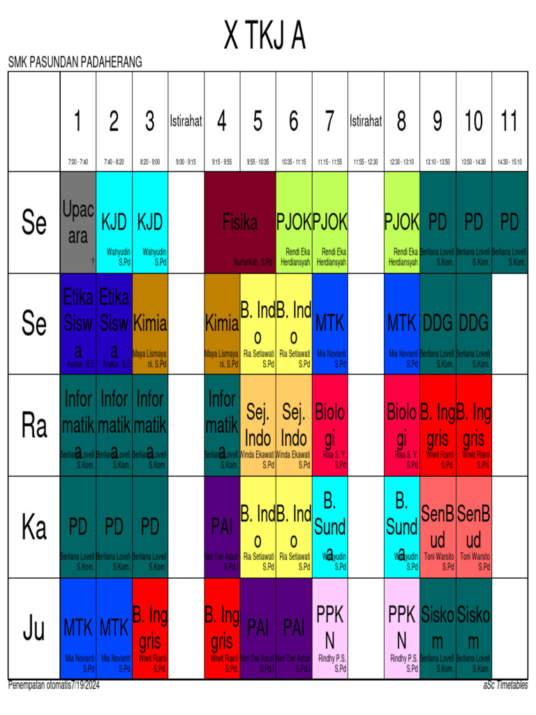 Jadwal Kelas 18 Juli 2024 | PDF | Ing Group | Banks