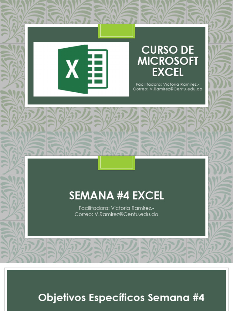 Semana 4 Excel | PDF | Microsoft Excel | Software