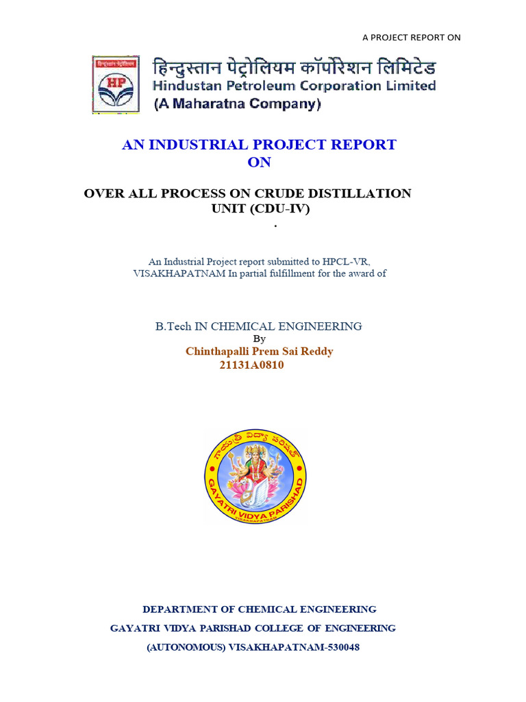 HPCL Report | PDF | Alkane | Distillation
