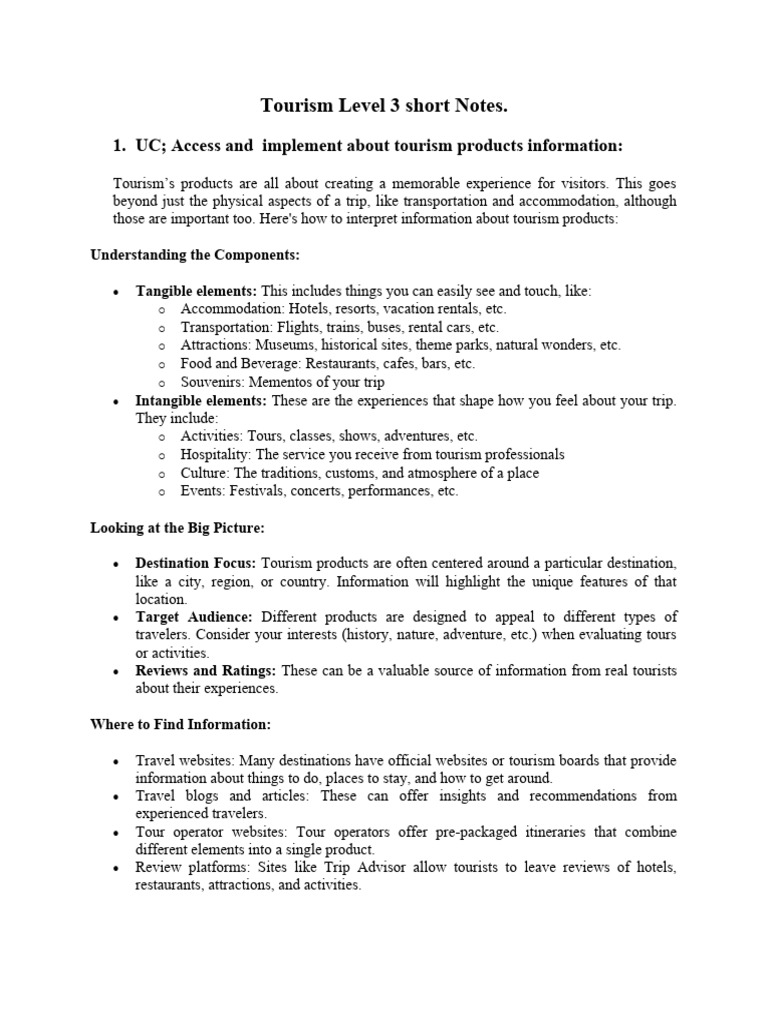 tourism-level-3-short-notes-download-free-pdf-equity-finance