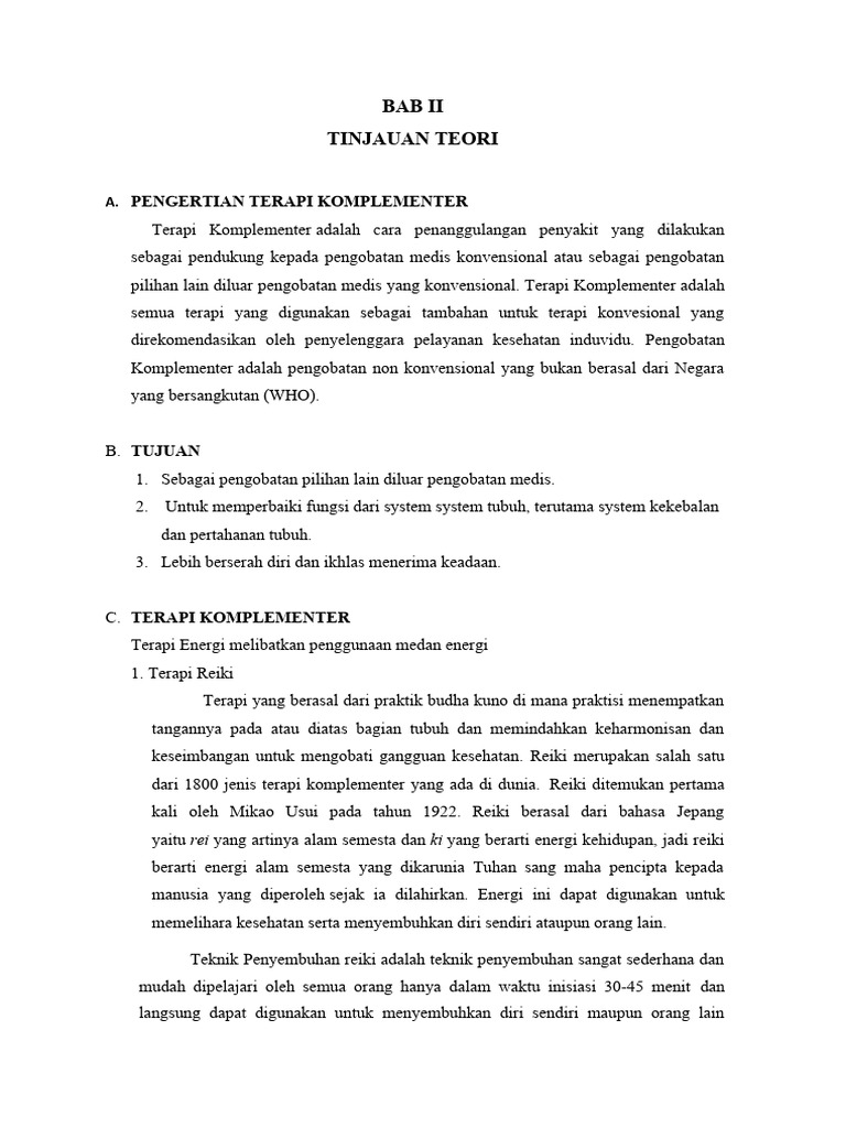 Terapi Komplementer Energi | PDF