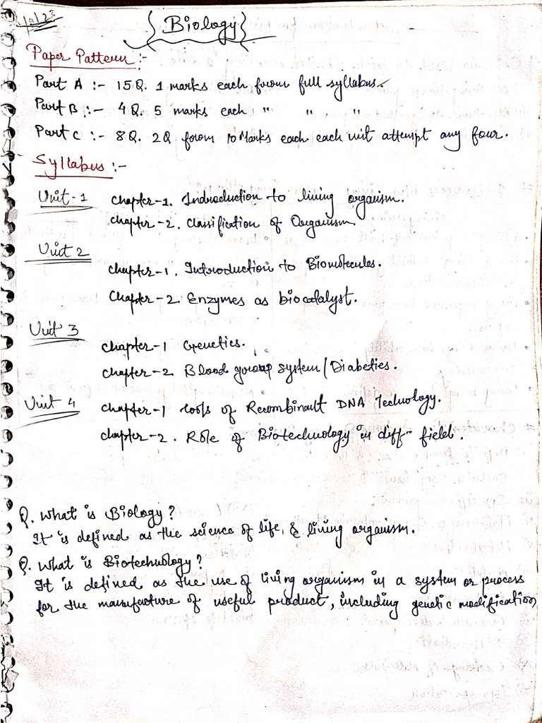 Biology Notes Semester 2 | PDF