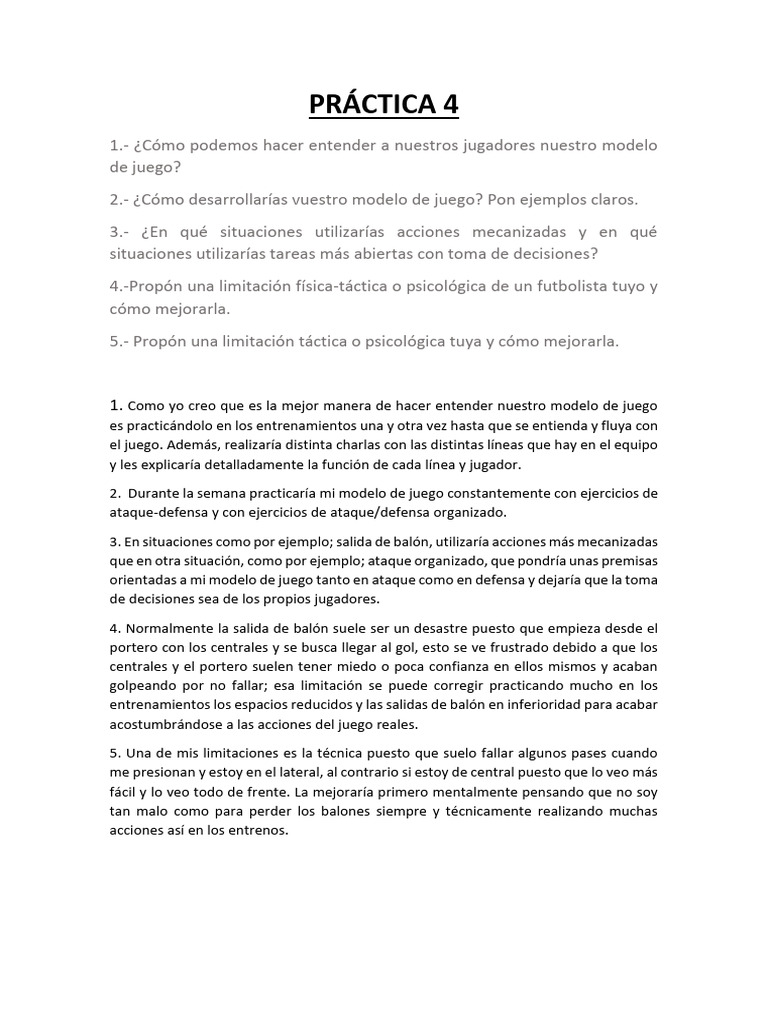 PRÁCTICA 4 Dirección de Equipos | PDF