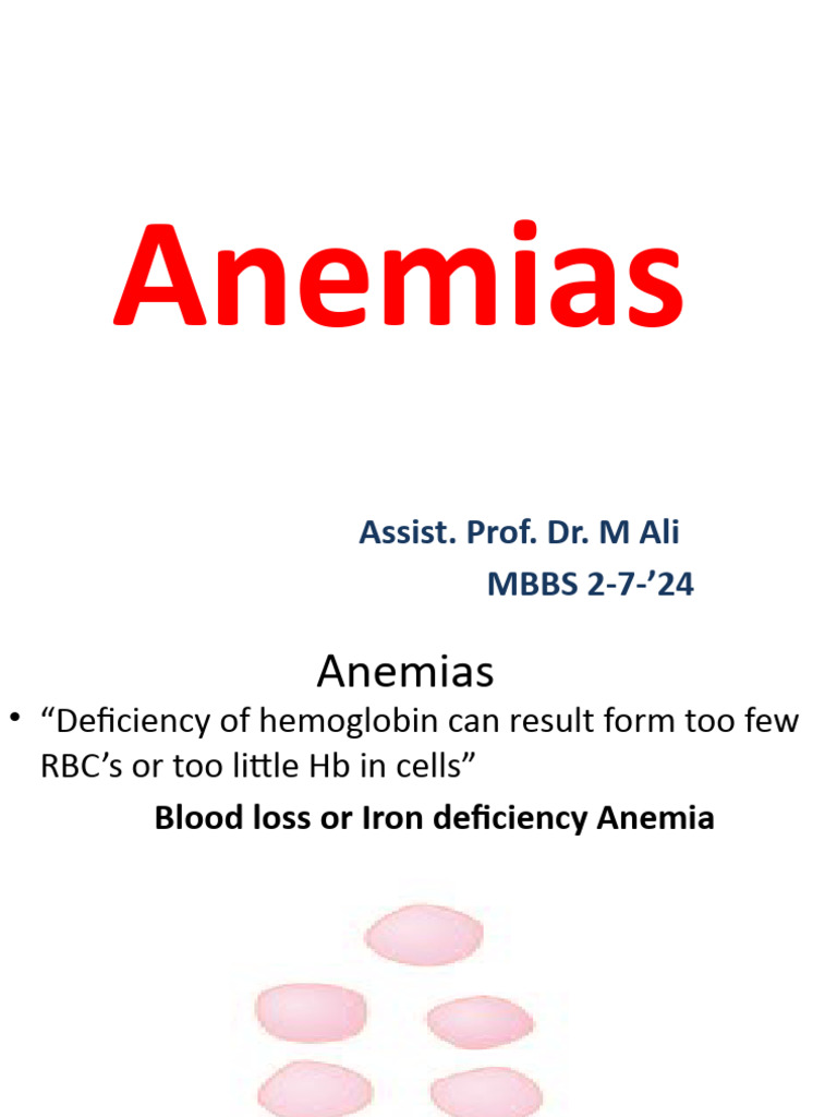 Anemias | PDF | Anemia | Red Blood Cell